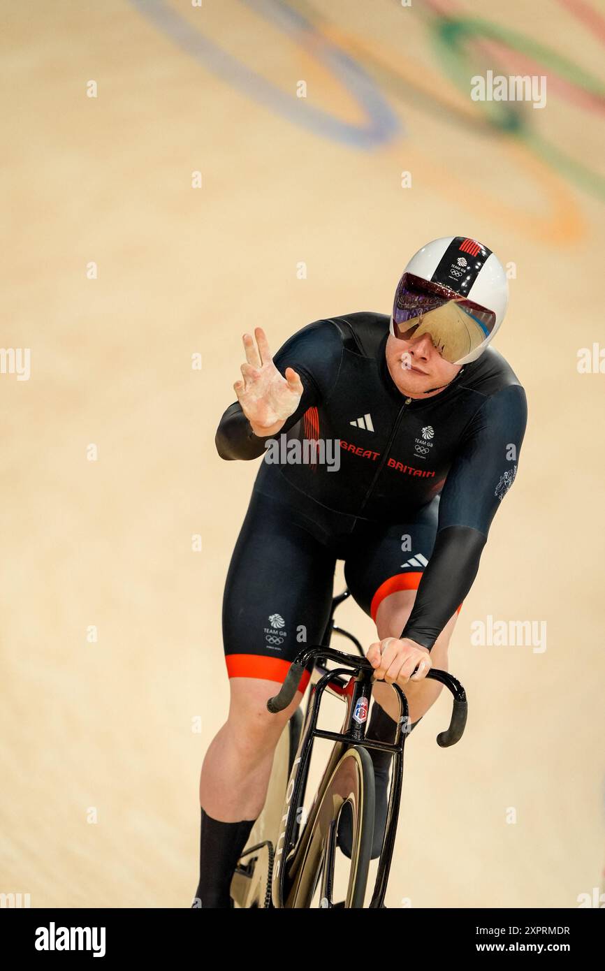 Paris, France. 07th Aug, 2024. Great Britain's Jack Carlin competes on ...