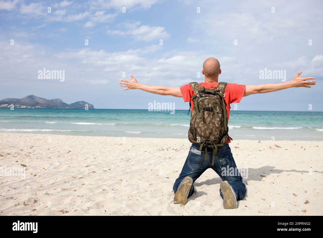 Adult, Adults, Adventure, Adventures, Alone, back view, Backpack ...