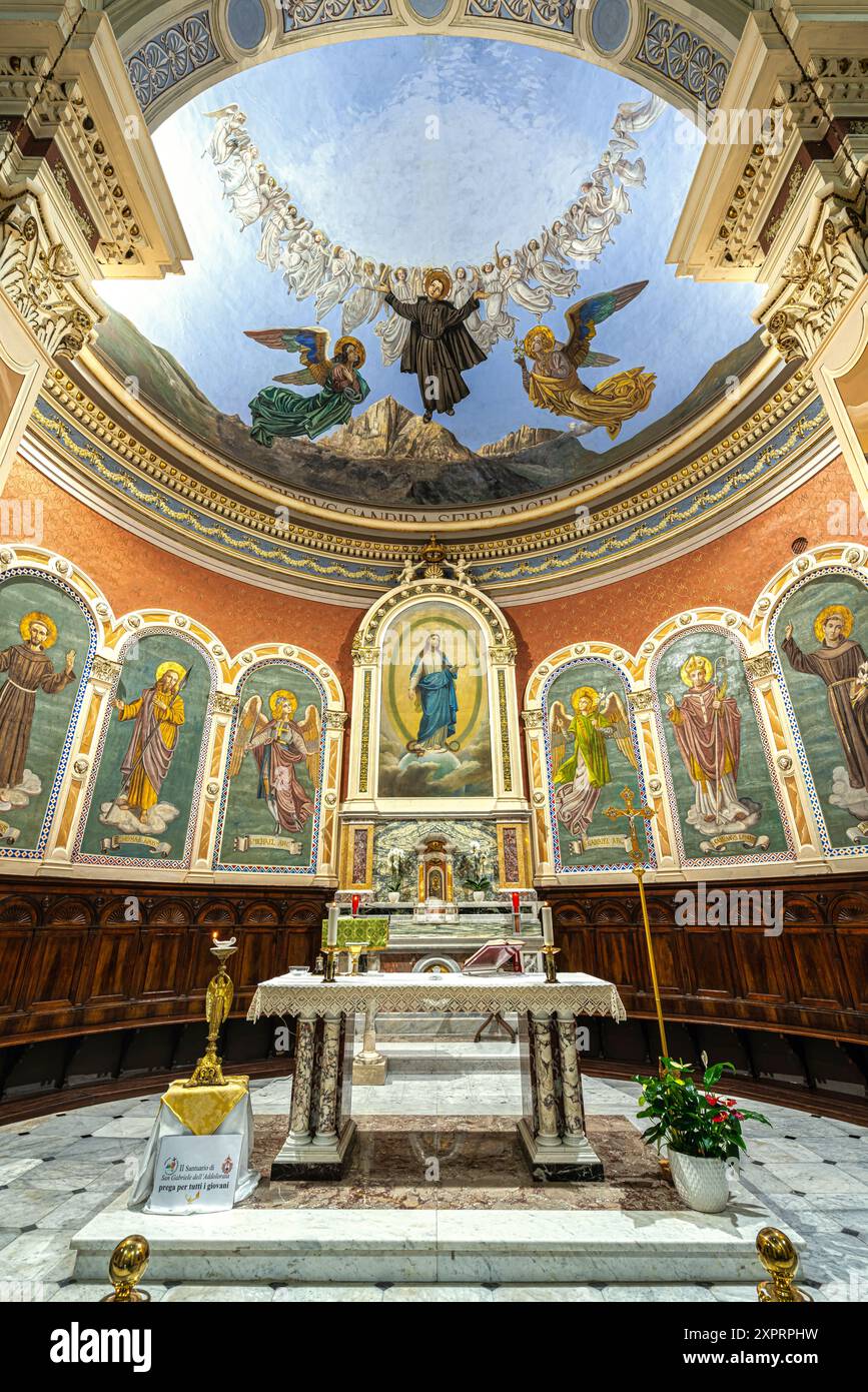 The apse and the main altar of the Sanctuary of San Gabriele dell ...