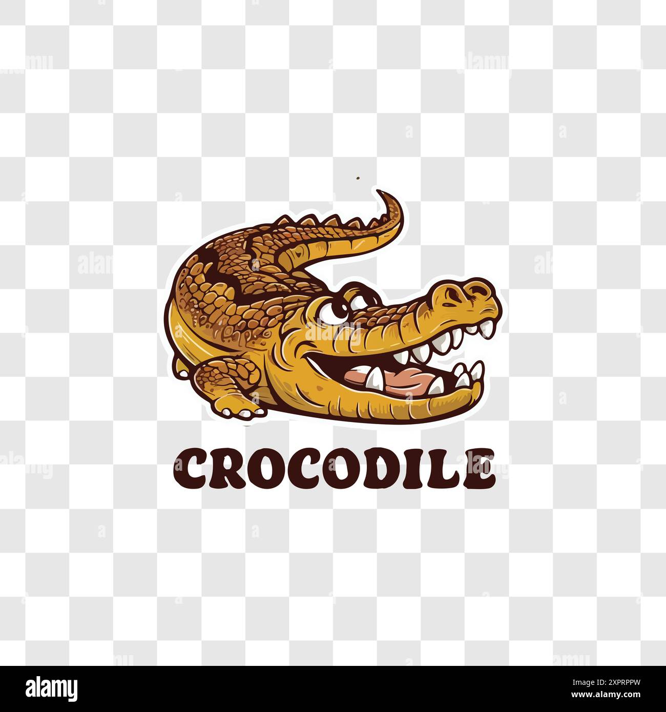 A crocodile or alligator cartoon lizard dino dinosaur angry monster ...