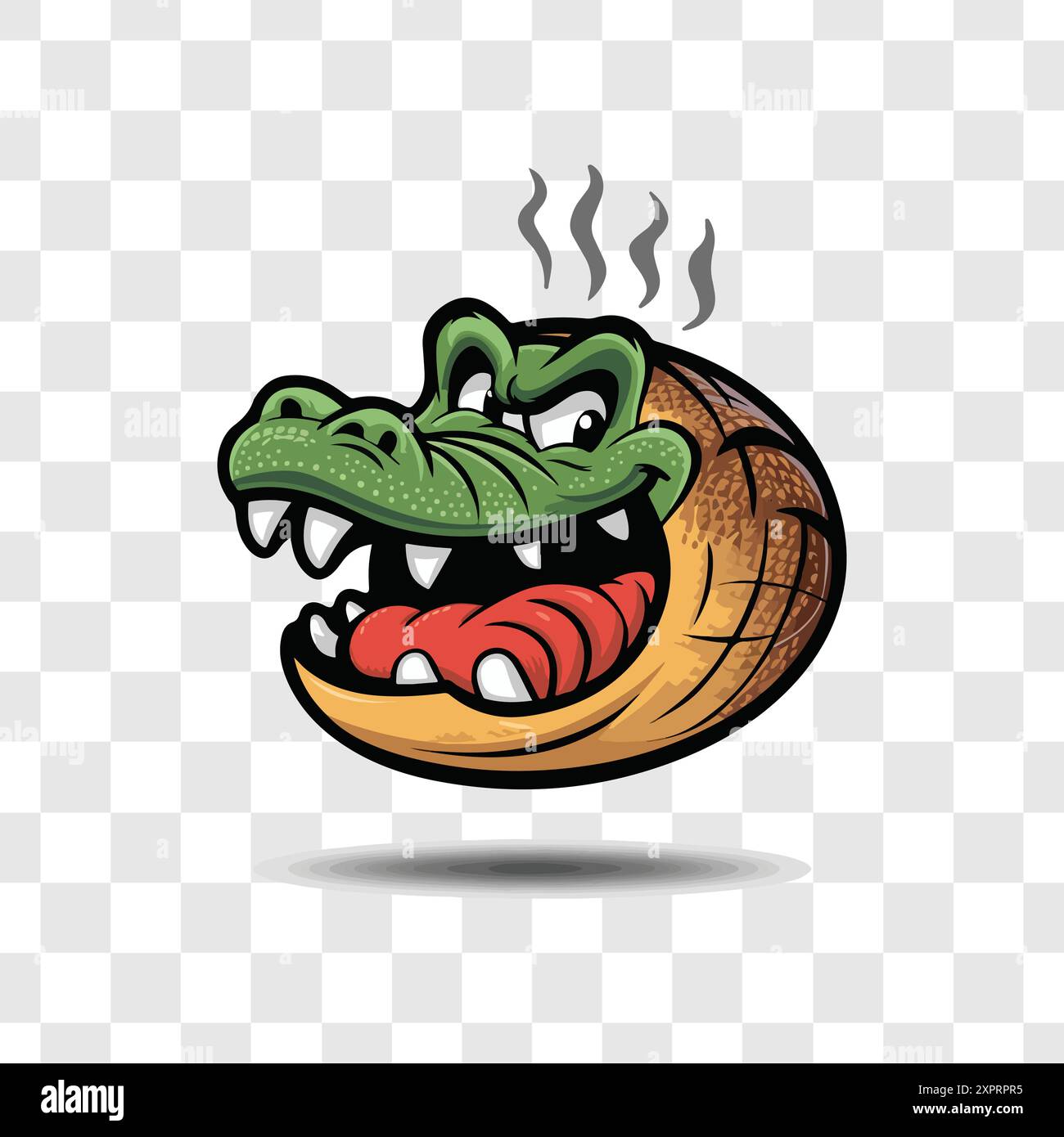 A crocodile or alligator cartoon lizard dino dinosaur angry monster ...