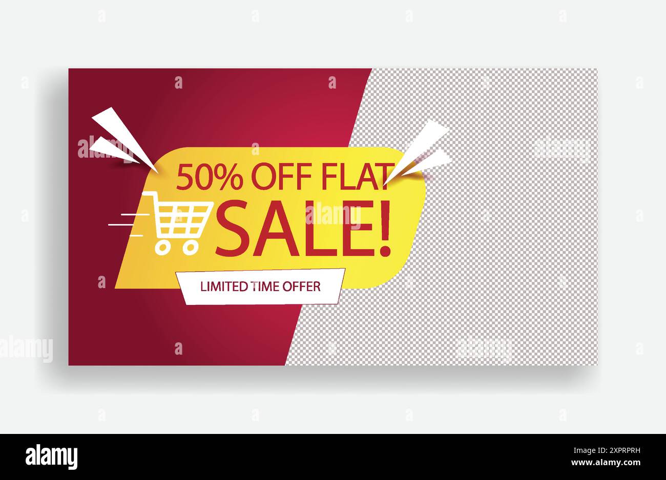 horizontal banner for sale discount offer or promotional website b ...
