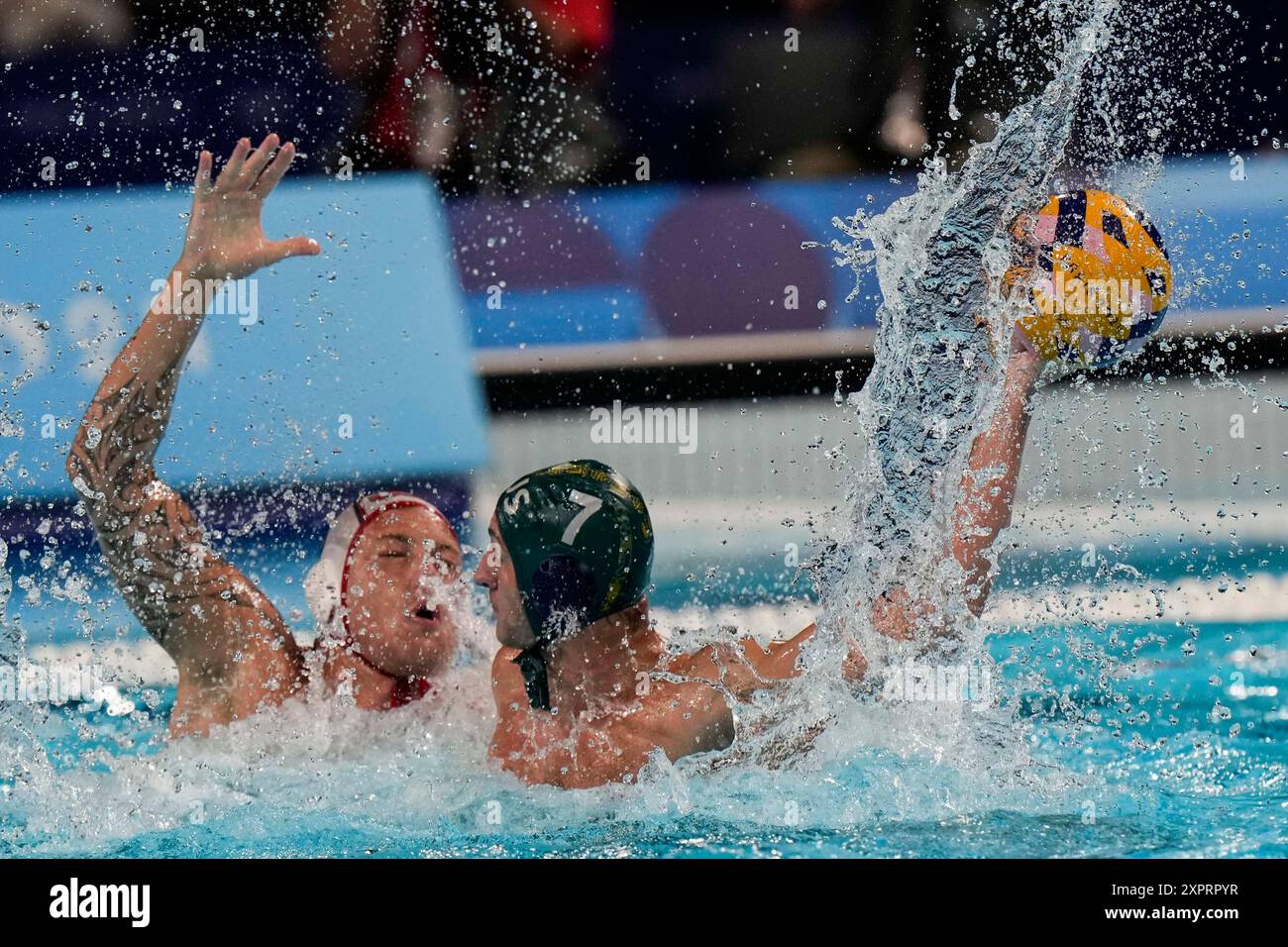 Australia's Luke Pavillard scores during a men's quarterfinal match ...