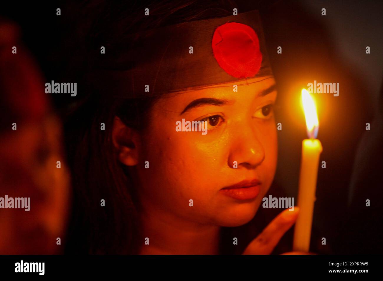 Dhaka, Dhaka, Bangladesh. 7th Aug, 2024. Student are arrange a Lighting ...