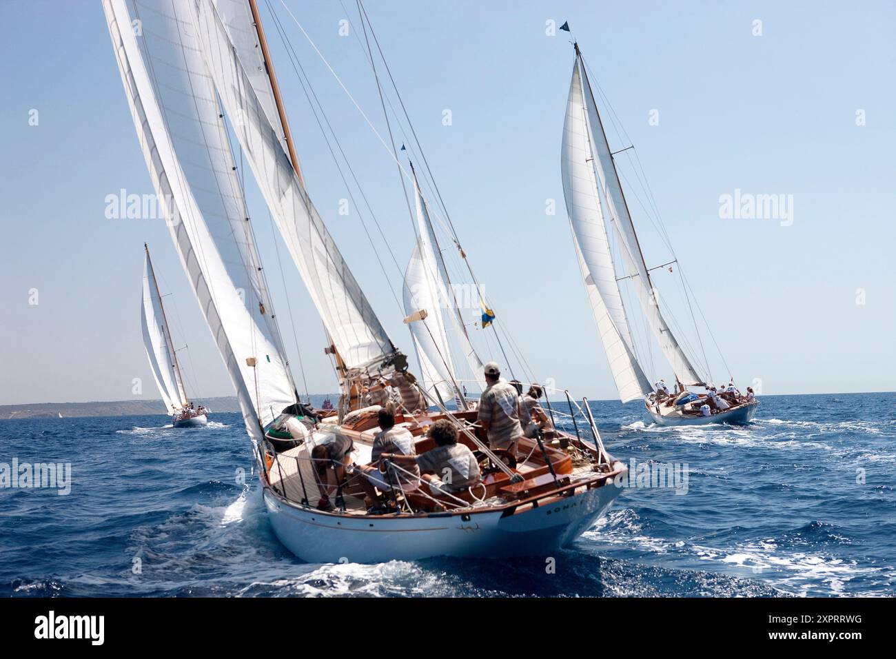 Mallorca classic wooden yachts hi-res stock photography and images - Alamy