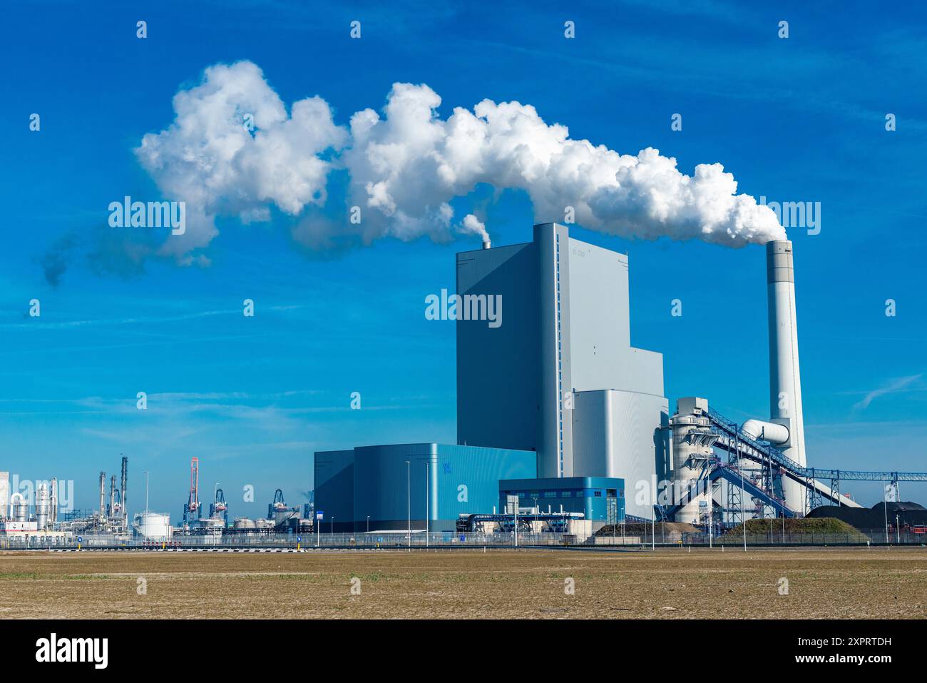 Rotterdam,Netherlands. Newly build and modern Fossil Fuel (Coal ...