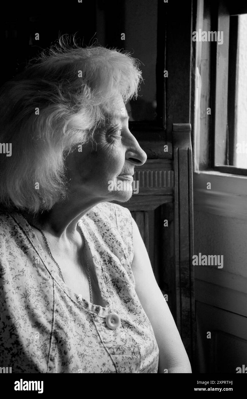 Serene face design Black and White Stock Photos & Images - Alamy