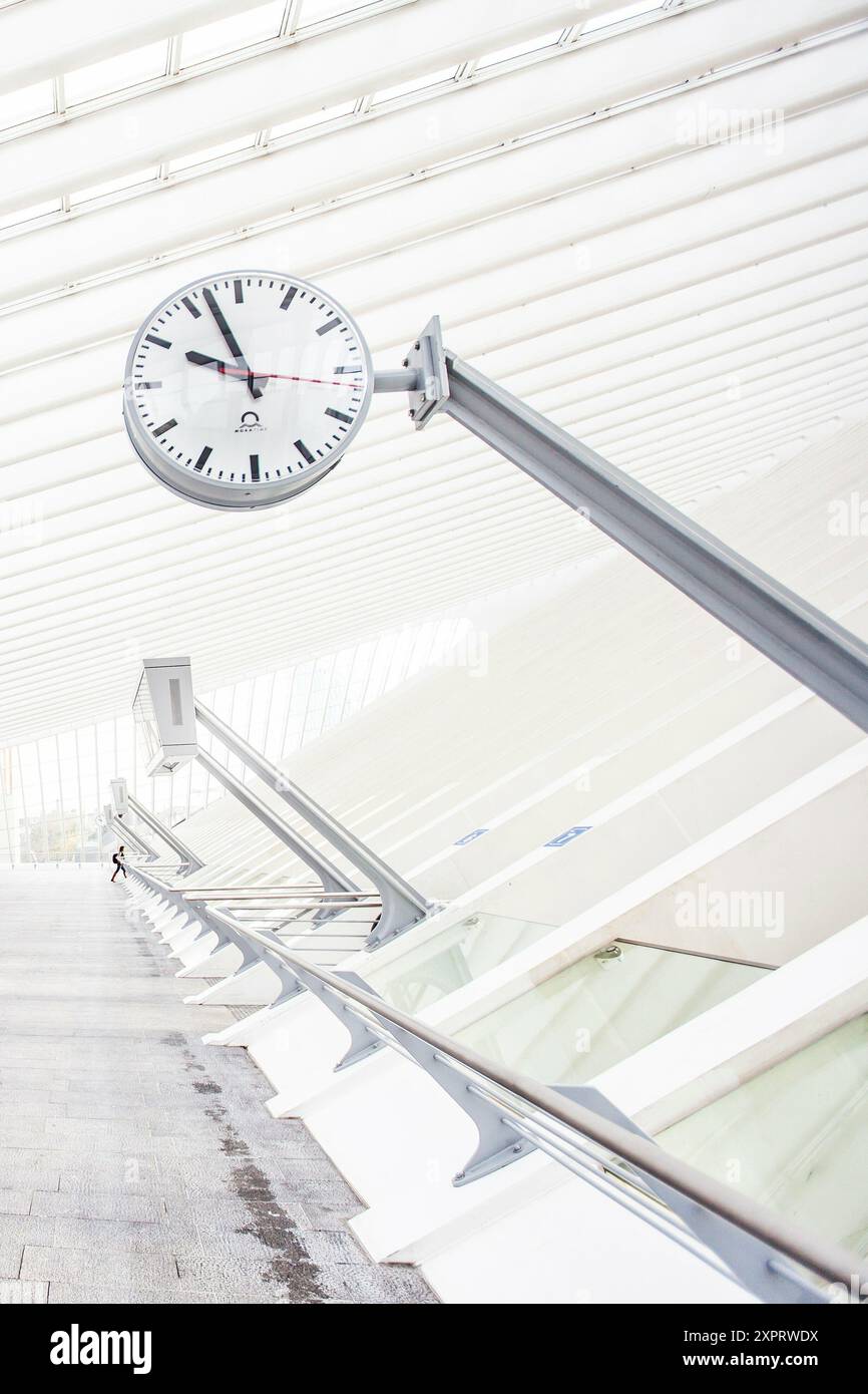 Clock of Liège-Guillemins central station, designed by architect ...