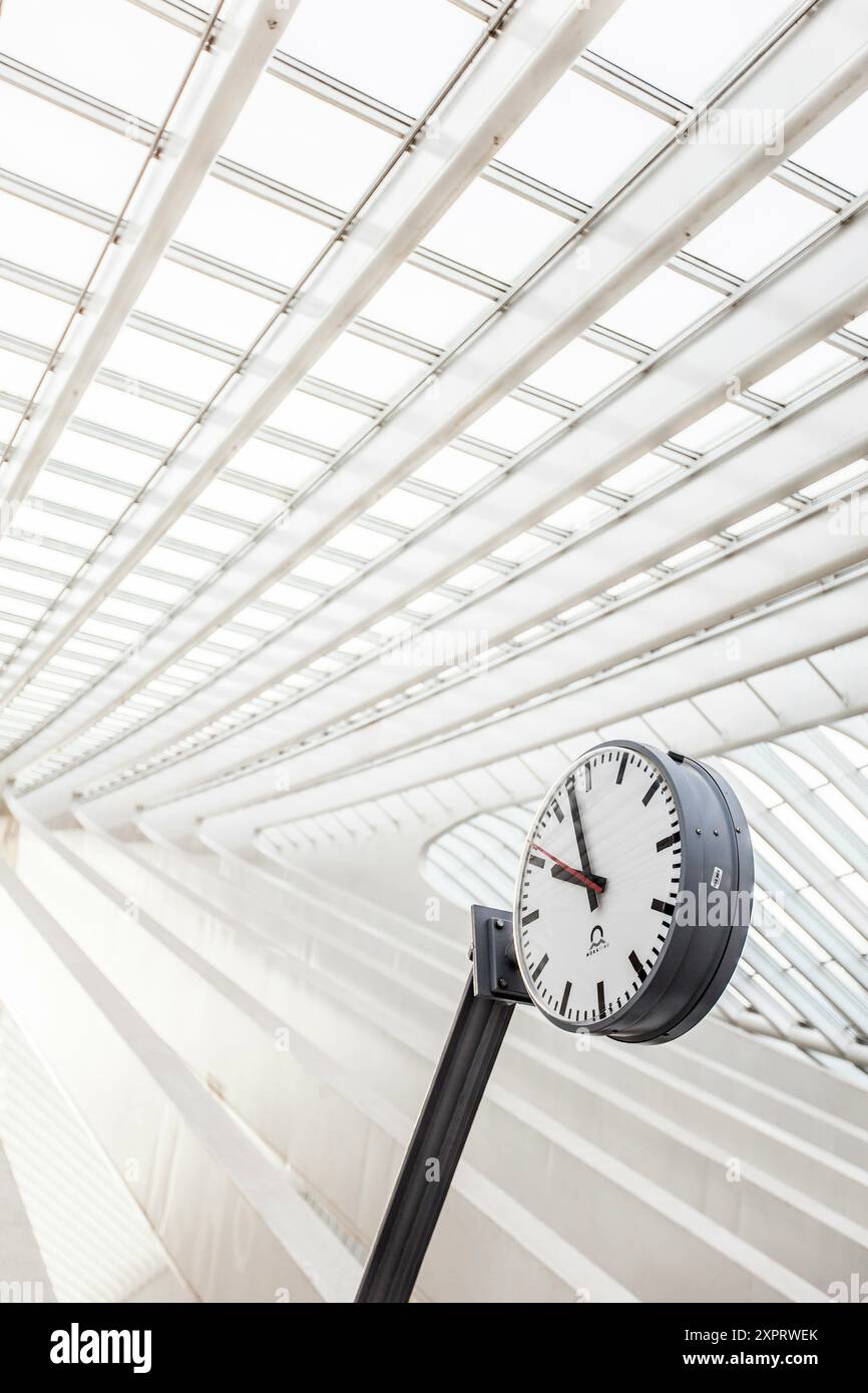 Clock of Liège-Guillemins central station, designed by architect ...