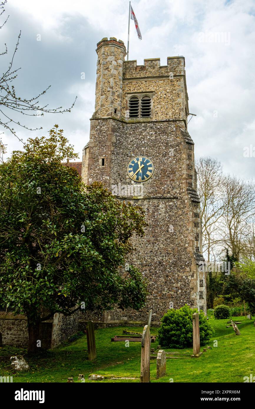 St Peter and St Paul Church, Butchers Hill, Shorne, Kent Stock Photo ...