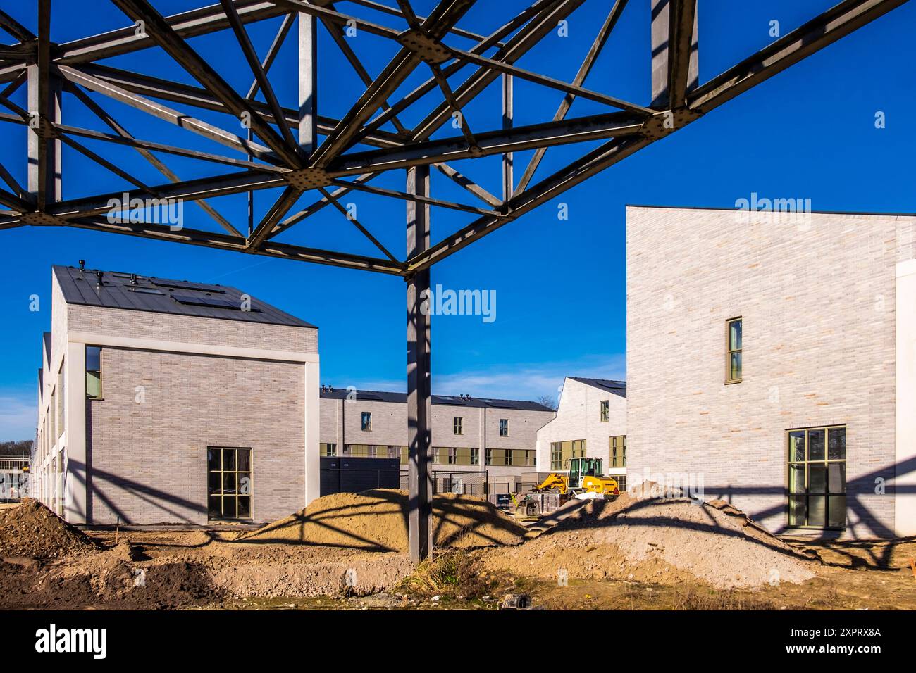 Construction site of residential Strijp-R,modern homes on the old ...