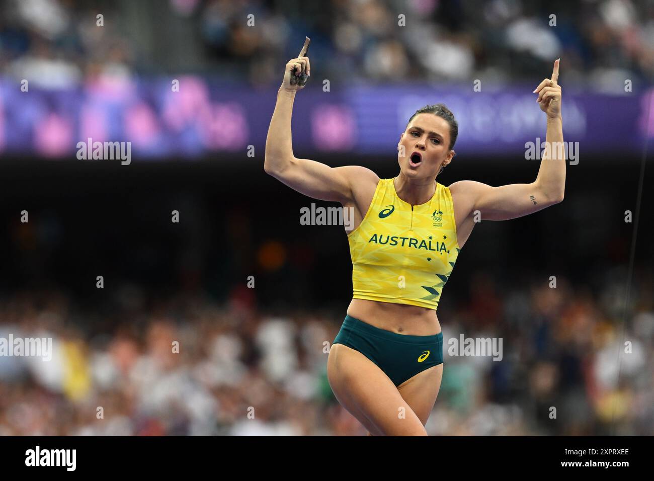 Saint Denis, France. 07th Aug, 2024. Australian pole vaulter Nina ...