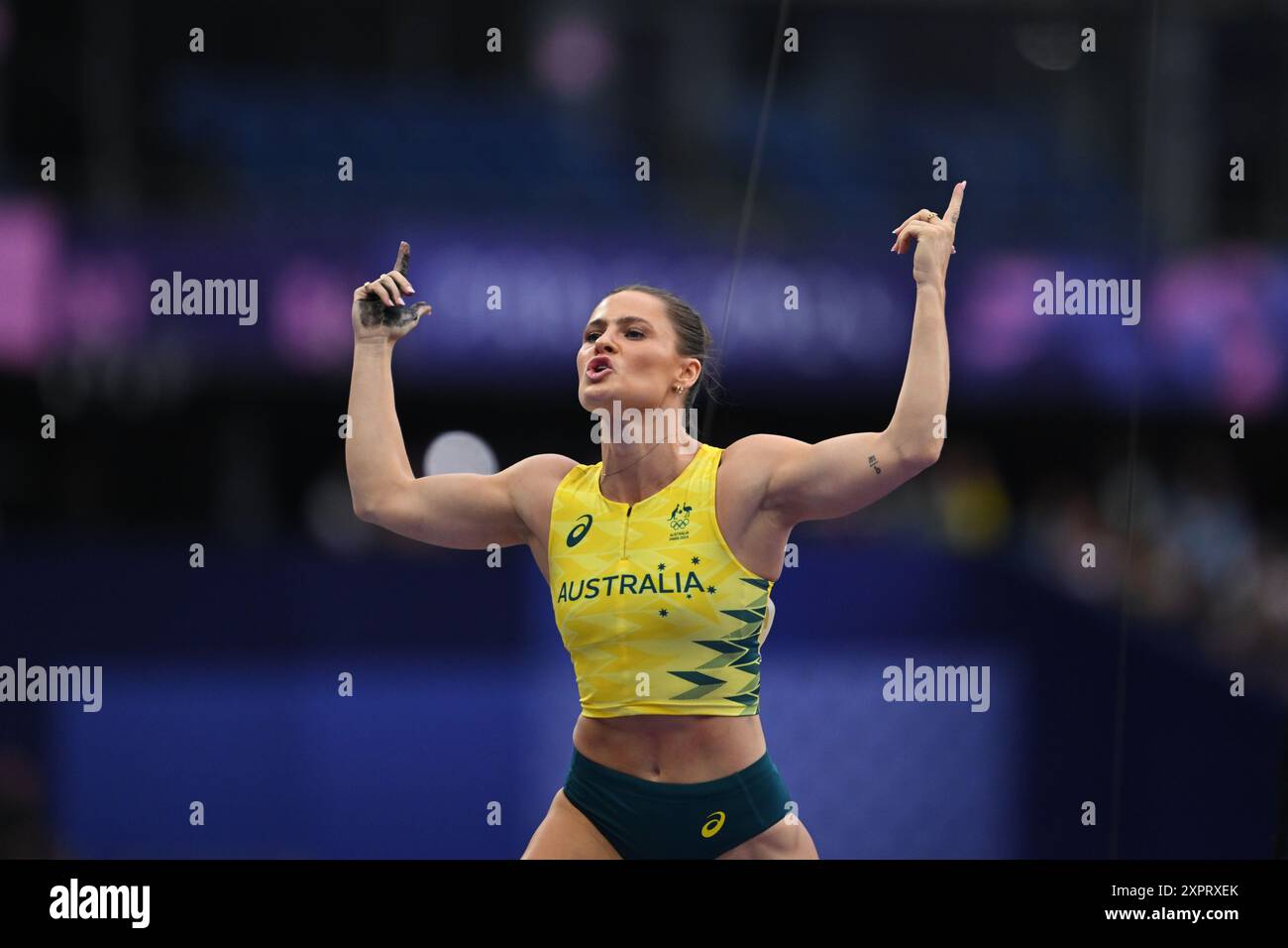 Saint Denis, France. 07th Aug, 2024. Australian pole vaulter Nina ...