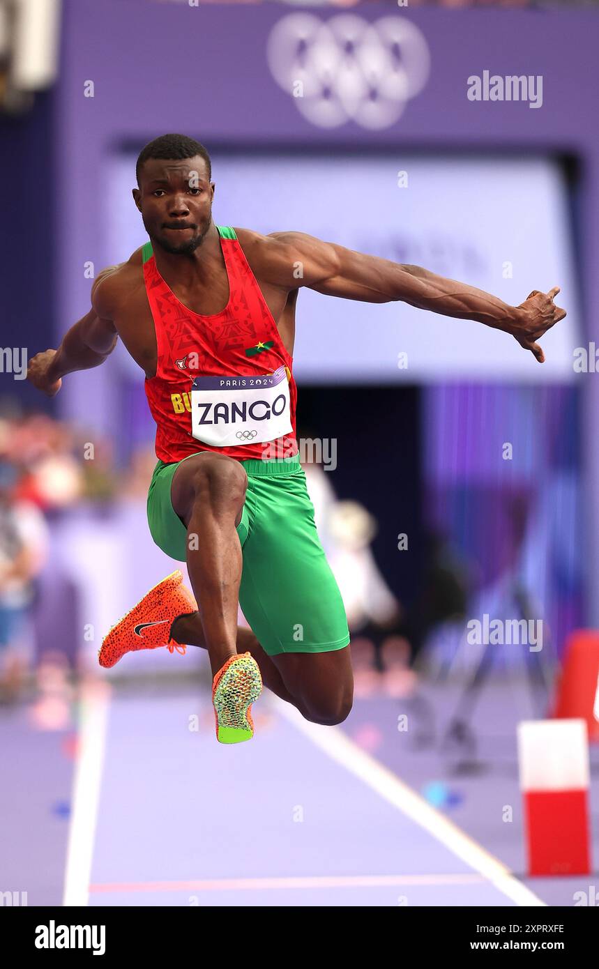 Paris, France. 7th Aug, 2024. Hugues Fabrice Zango of Burkina Faso ...