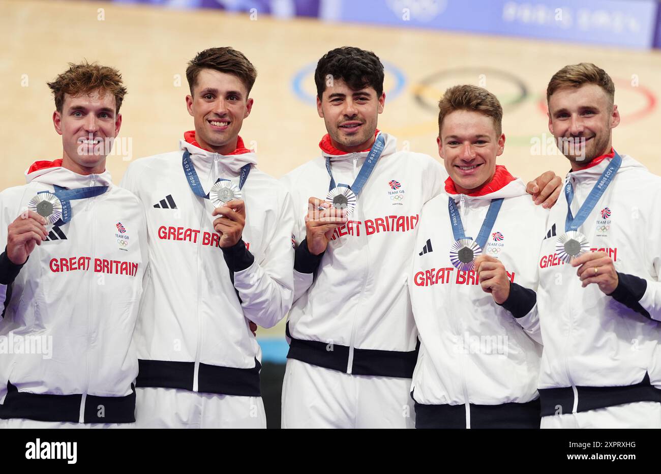 (L-R) Great Britain's Oliver Wood, Ethan Vernon, Charlie Tanfield ...