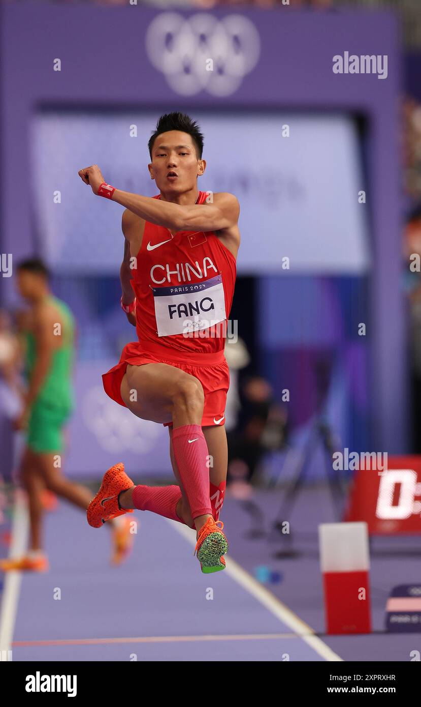 Paris, France. 7th Aug, 2024. Fang Yaoqing of China competes during the ...