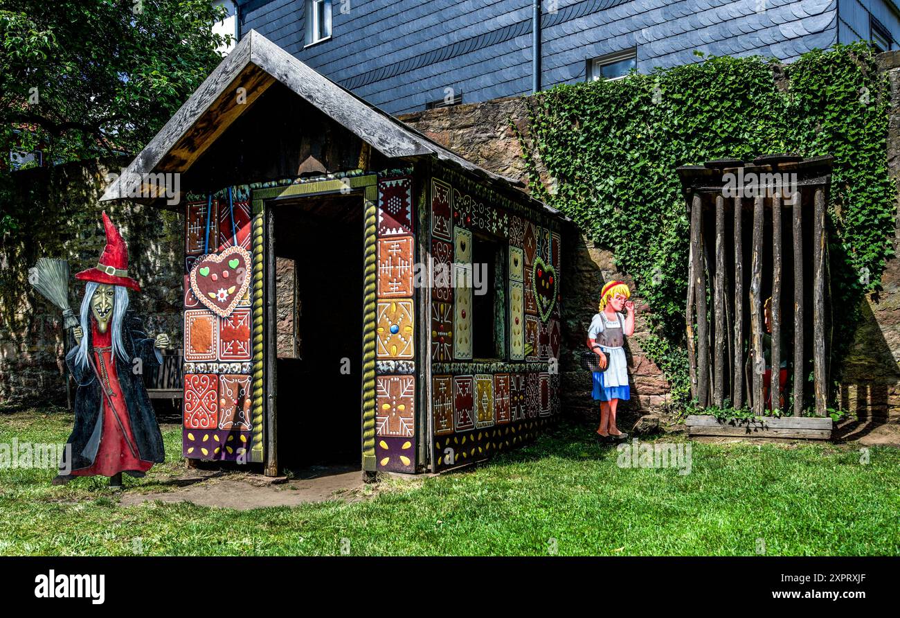 Brothers Grimm House, garden, motif Hansel and Gretel, Steinau ad ...