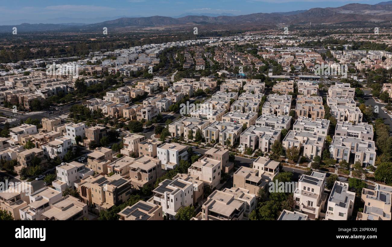 Irvine, California, USA - August 7, 2024: Afternoon light illuminates ...