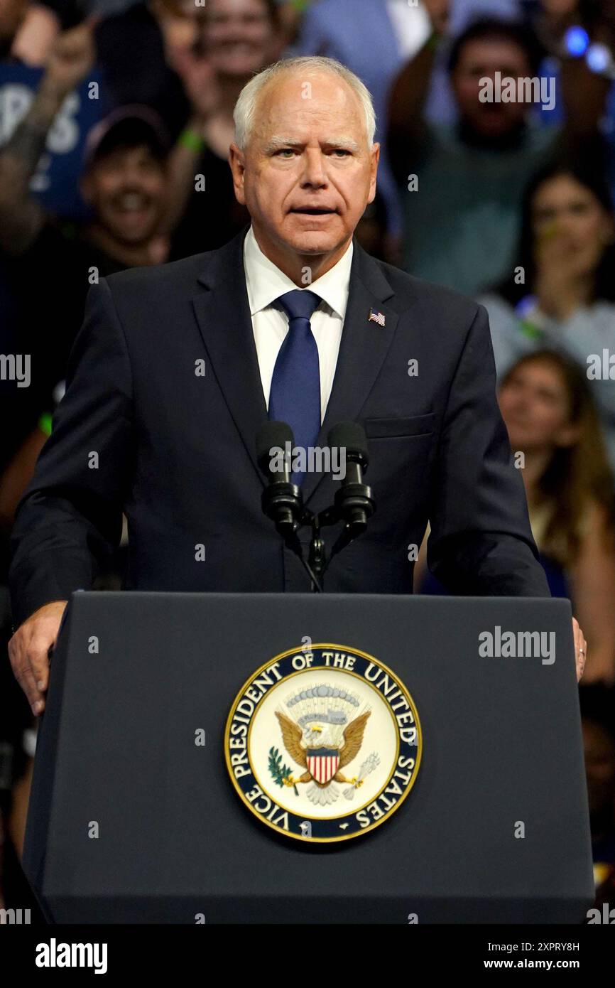 Pa. 06th Aug, 2024. Tim Walz at a public appearance for Kamala Harris ...