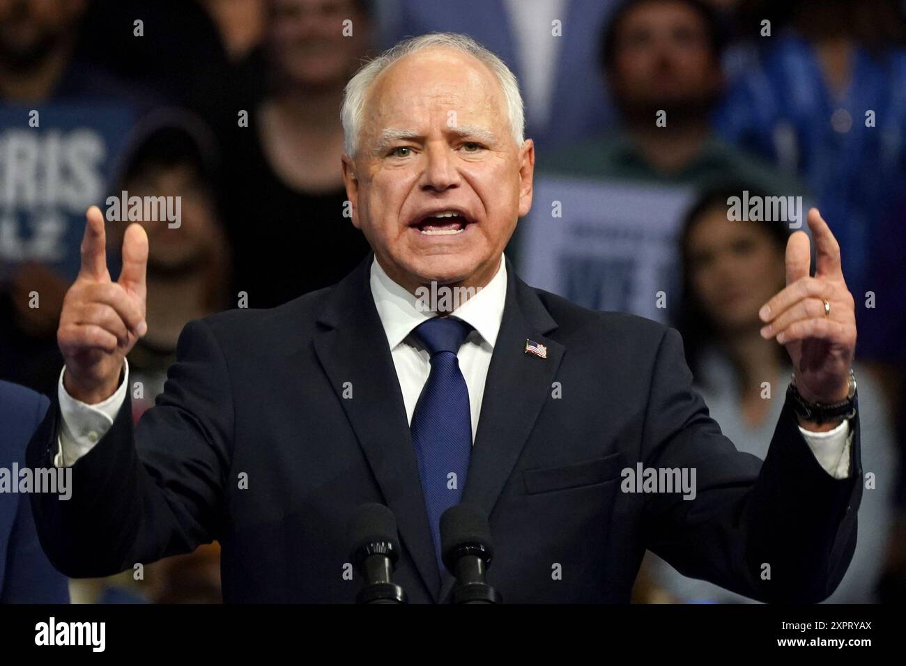 Pa. 06th Aug, 2024. Tim Walz at a public appearance for Kamala Harris ...