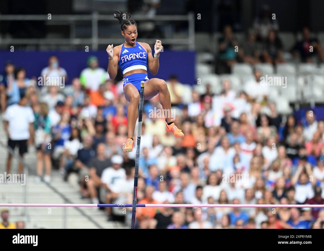 Paris, France. 7th Aug, 2024. Marie-Julie Bonnin of France competes ...