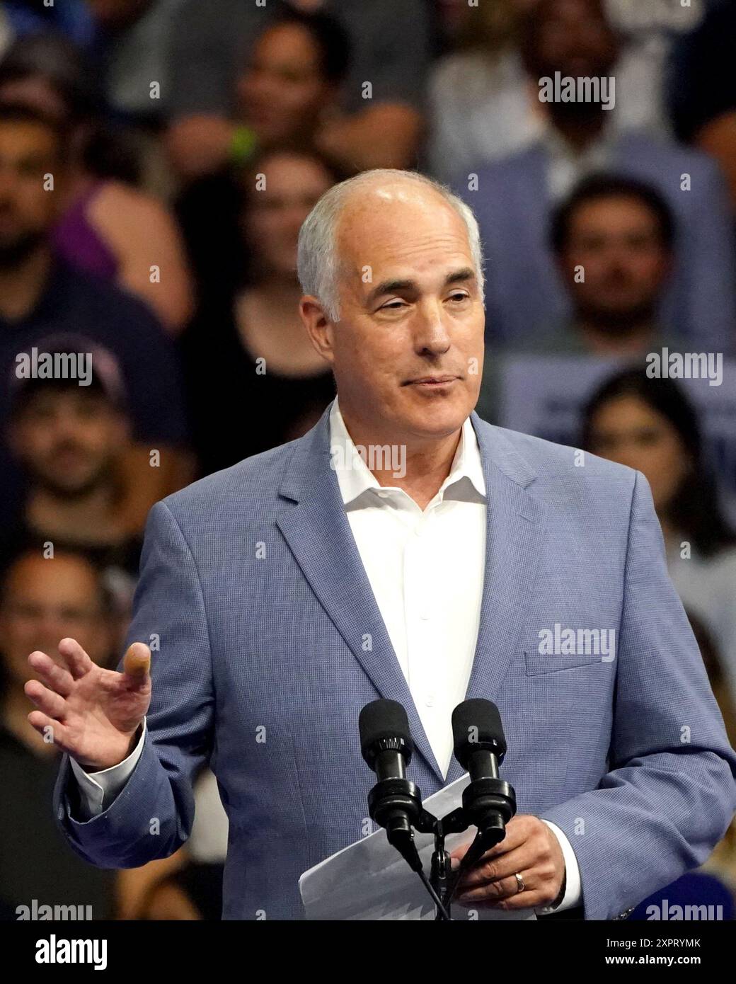 Pa. 06th Aug, 2024. Bob Casey Jr. at a public appearance for Kamala ...
