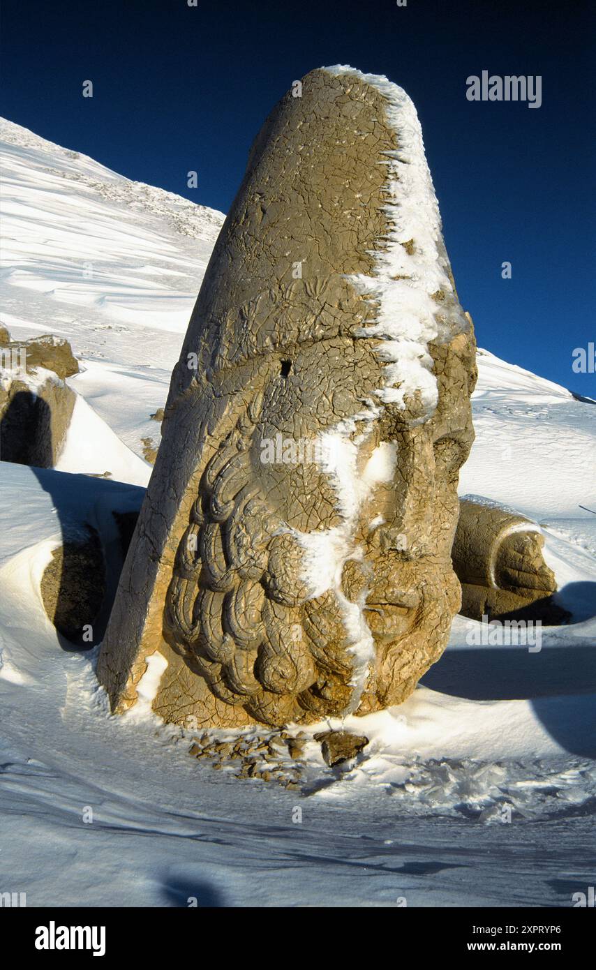Colossal head of Herakles, remains of the tomb-sanctuary of King ...