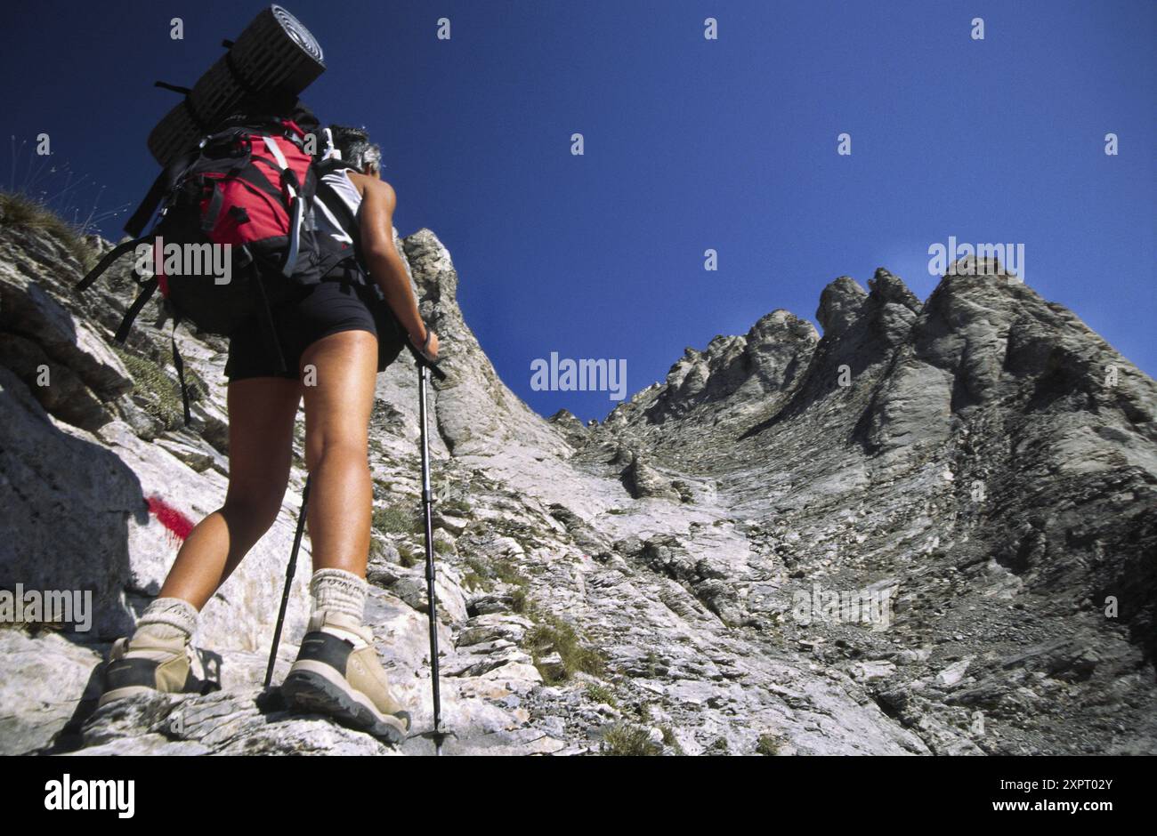 Mytikas peak (2918 m.) on Mount Olympus. Macedonia, Greece Stock Photo ...