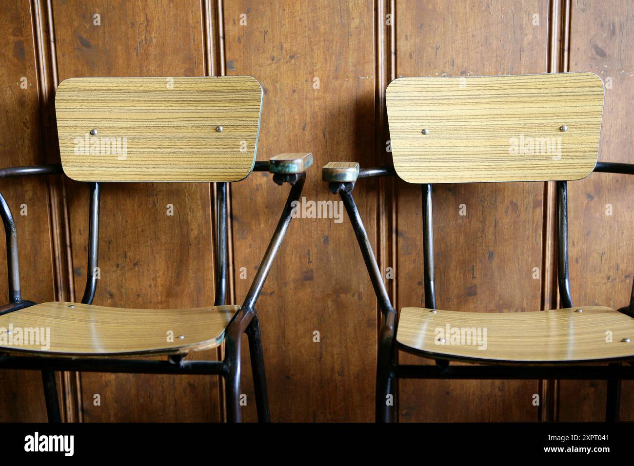 Two old tabern quiet chairs Stock Photo - Alamy