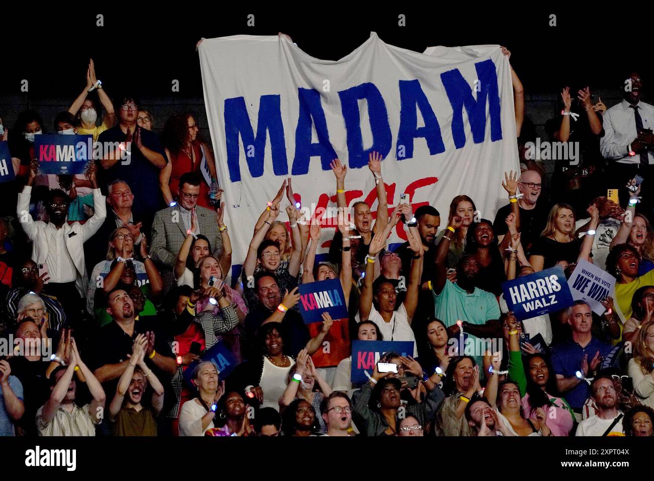 Pa. 06th Aug, 2024. Crowds at a public appearance for Kamala Harris ...