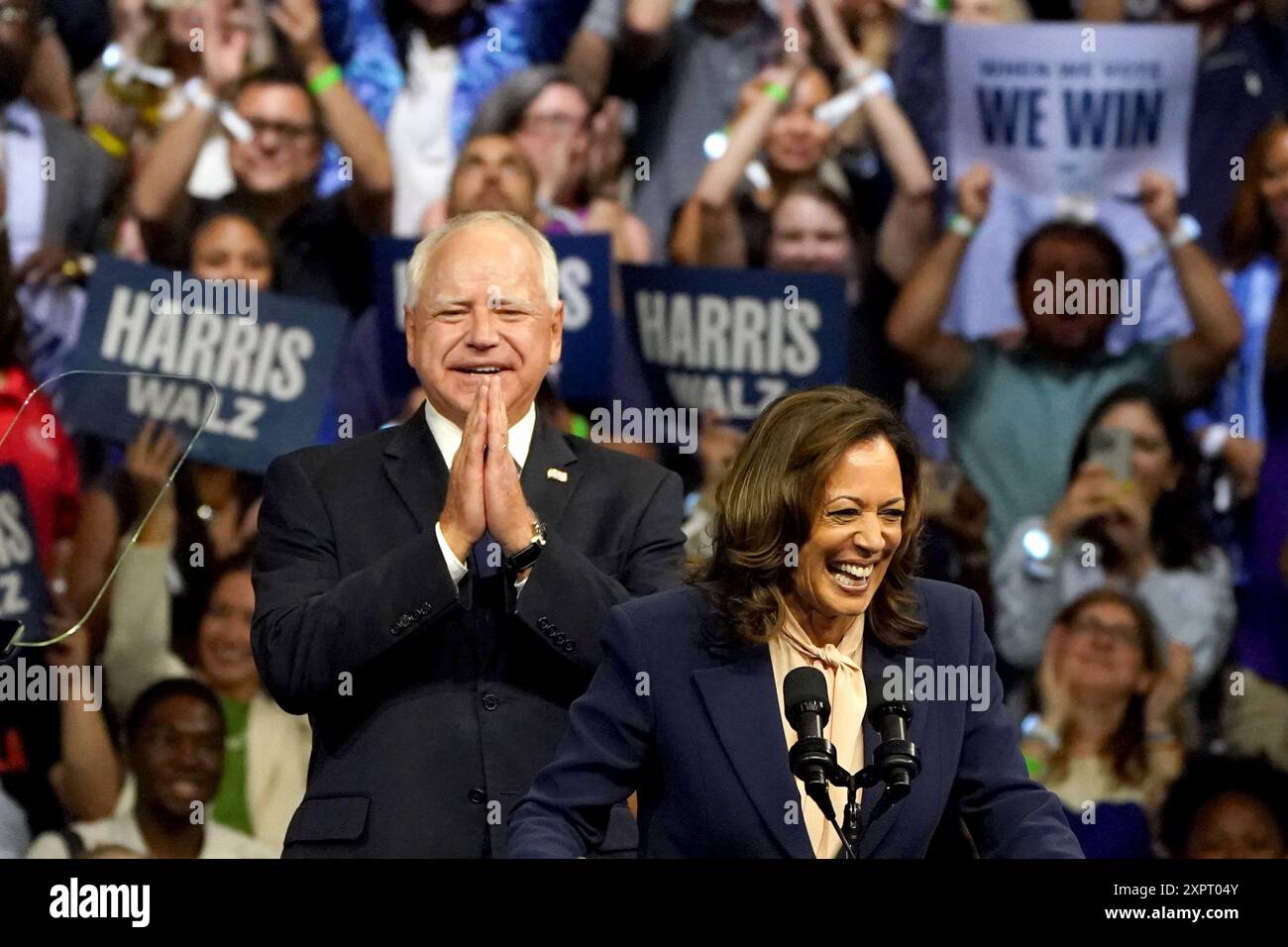 Pa. 06th Aug, 2024. Tim Walz, Kamala Harris at a public appearance for ...