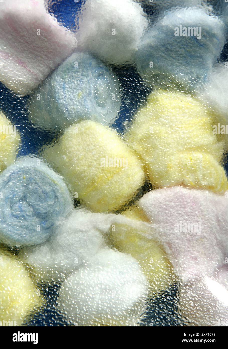 Cotton wool color balls texture Stock Photo - Alamy