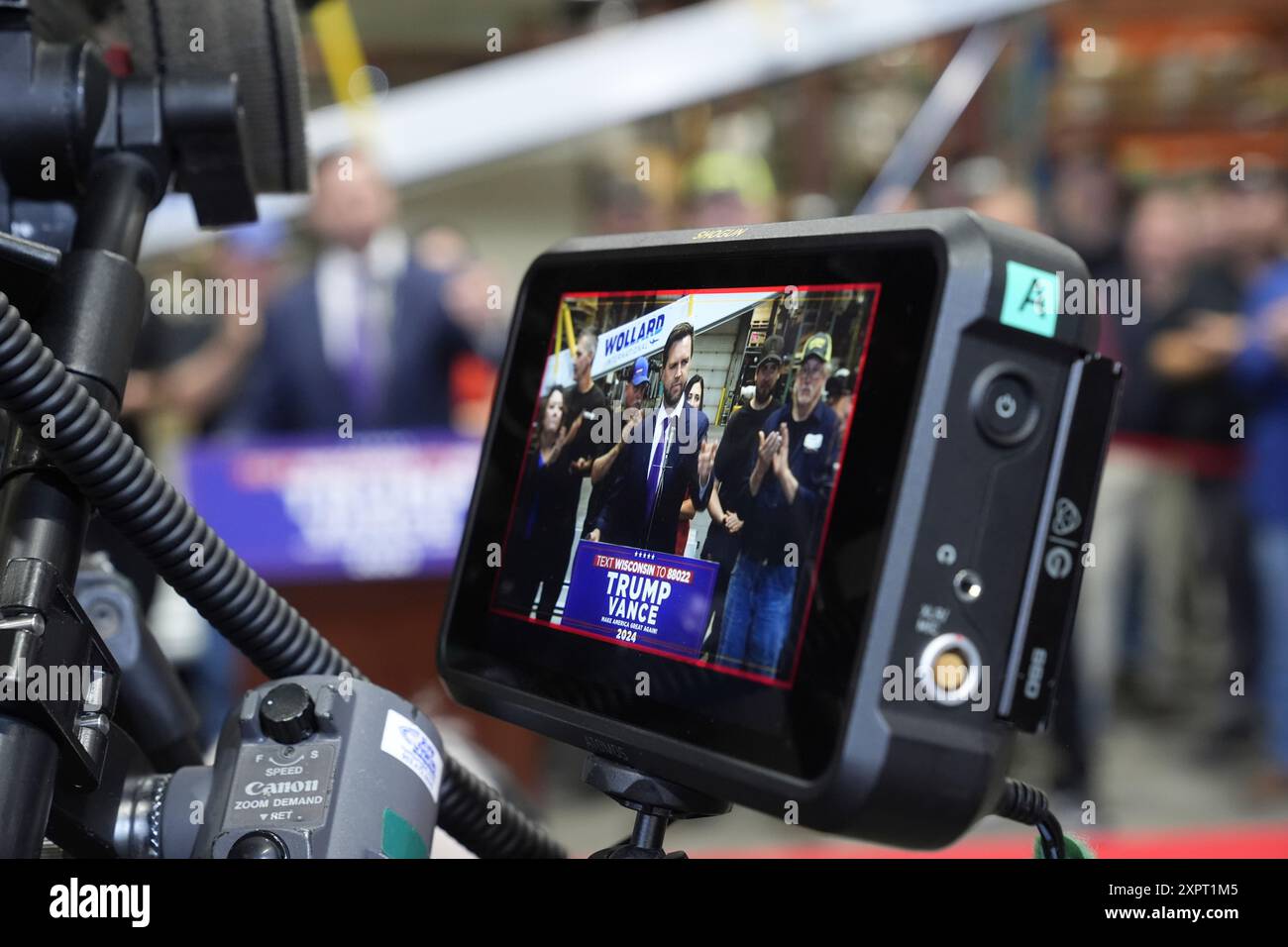Republican vice presidential nominee Sen. JD Vance, R-Ohio, speaks at a ...