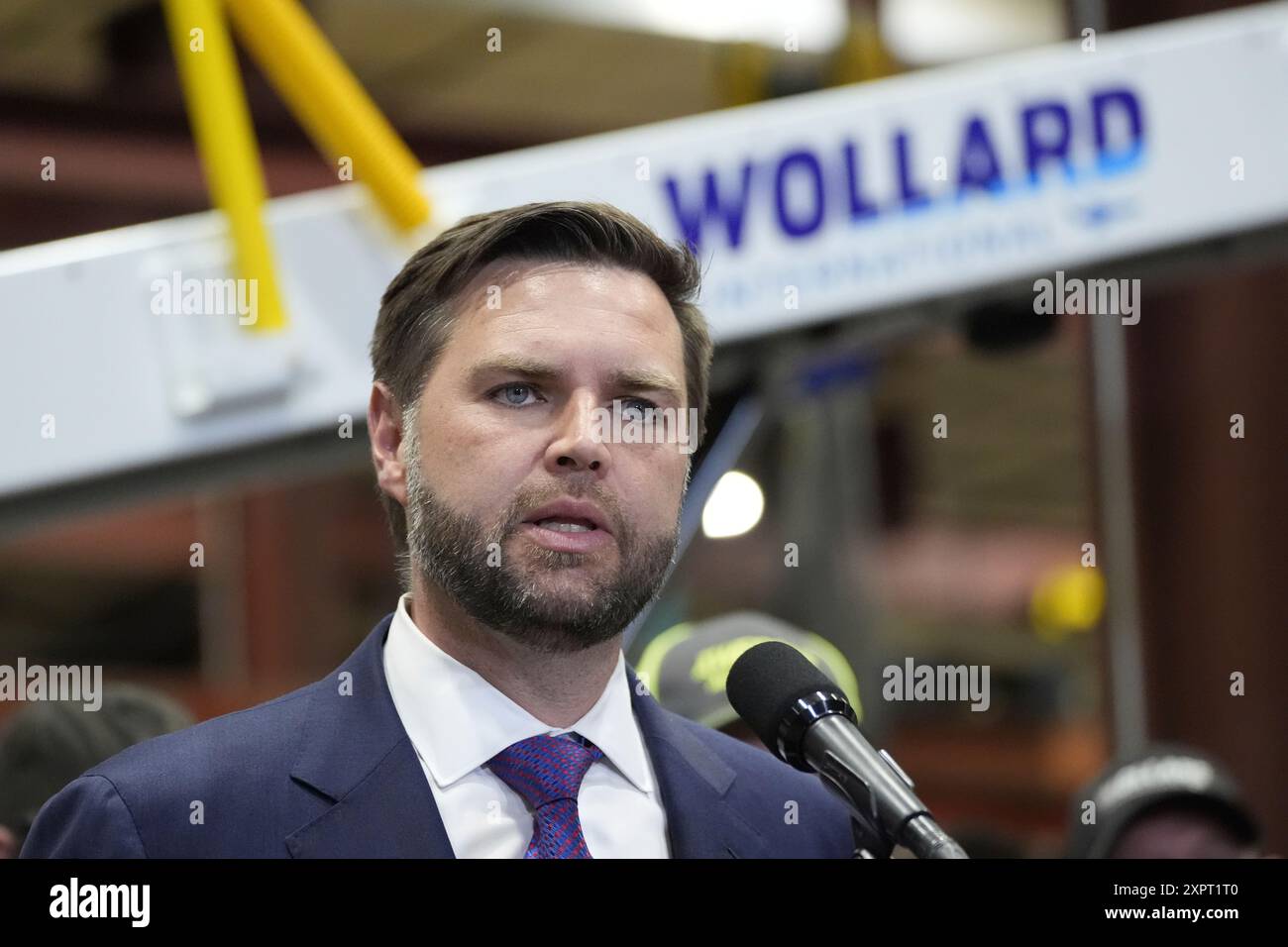 Republican vice presidential nominee Sen. JD Vance, R-Ohio, speaks at a ...