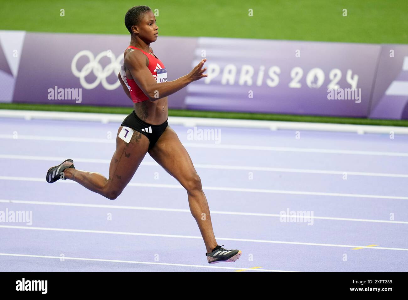 Salwa Eid Naser, of Bahrain, recovers after competes in the women's 400 ...