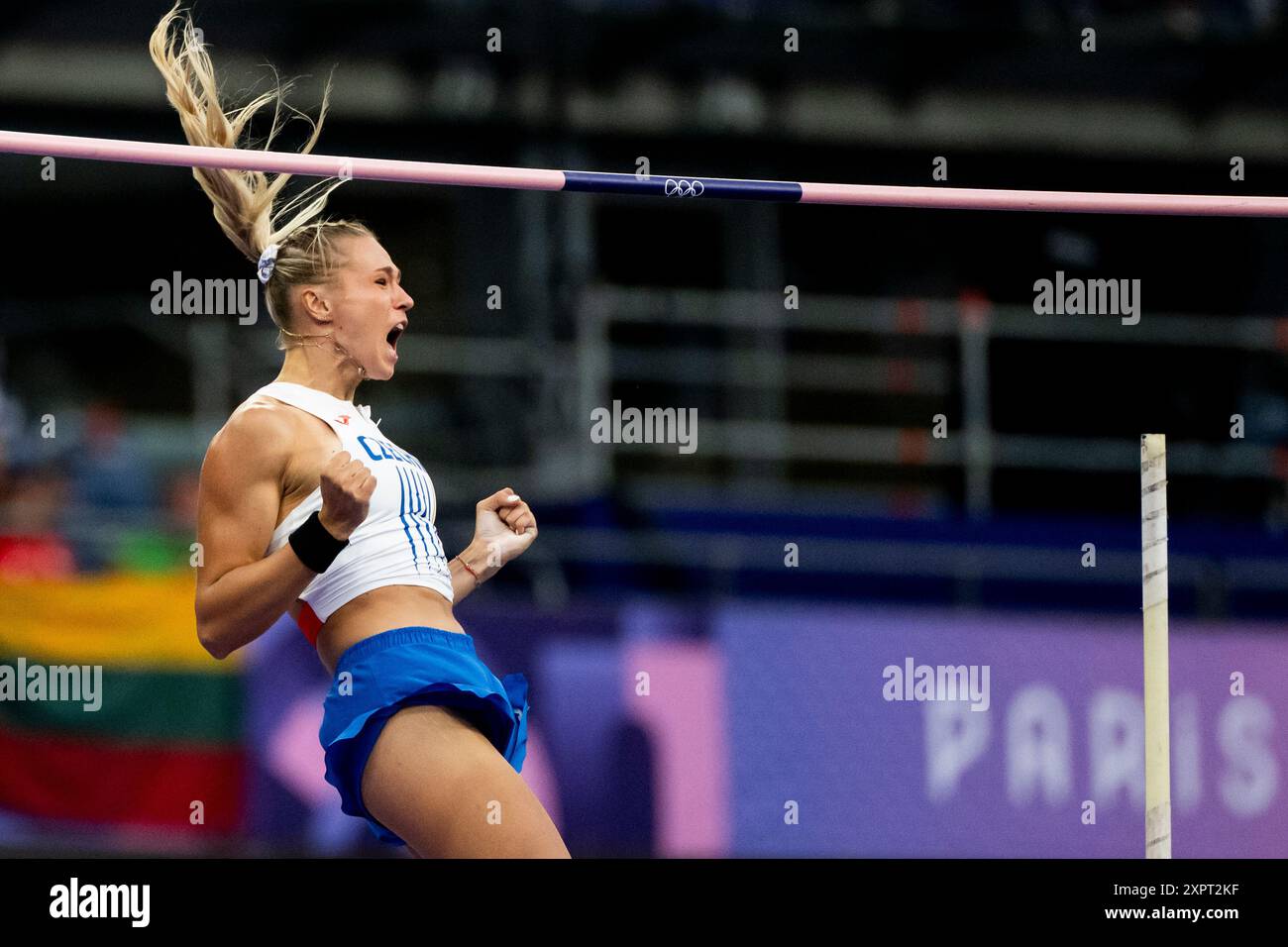 Paris, France. 07th Aug, 2024. Czech Amalie Svabikova competes during ...