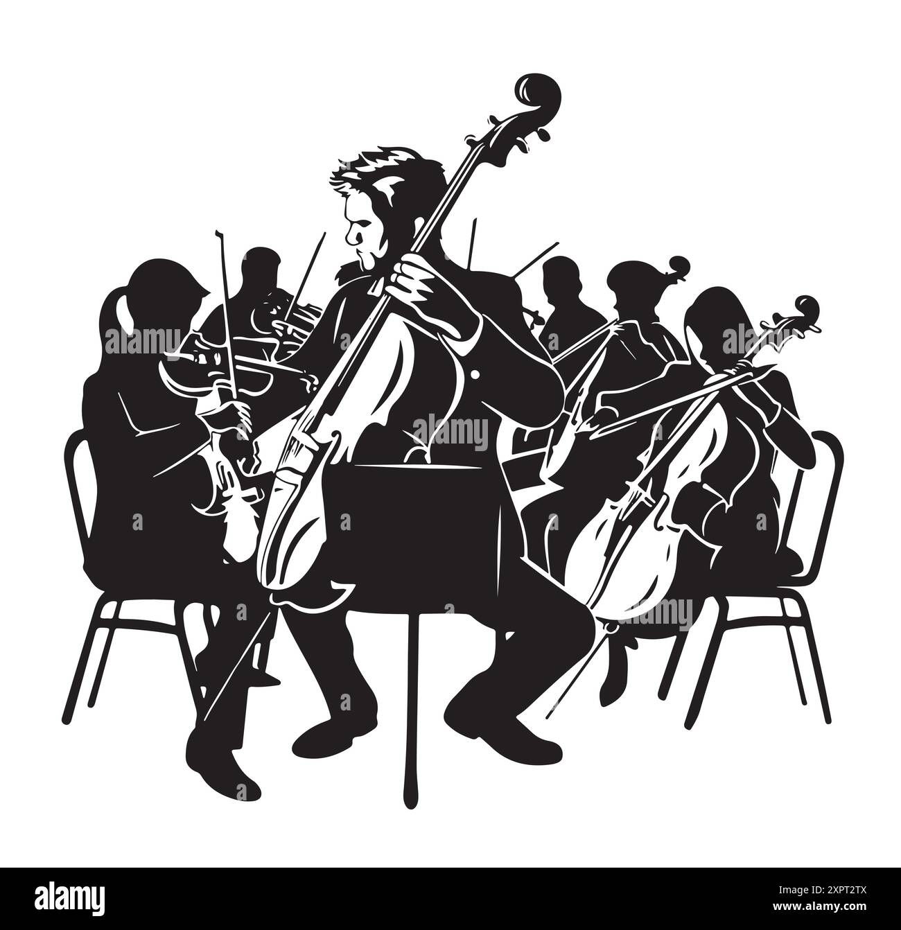 Hand-drawn sketch of musicians playing Vector illustration Stock Vector ...