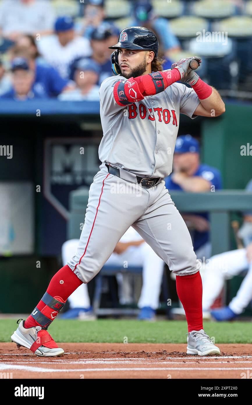 August 6, 2024: Boston Red Sox outfielder Wilyer Abreu (52) bats ...