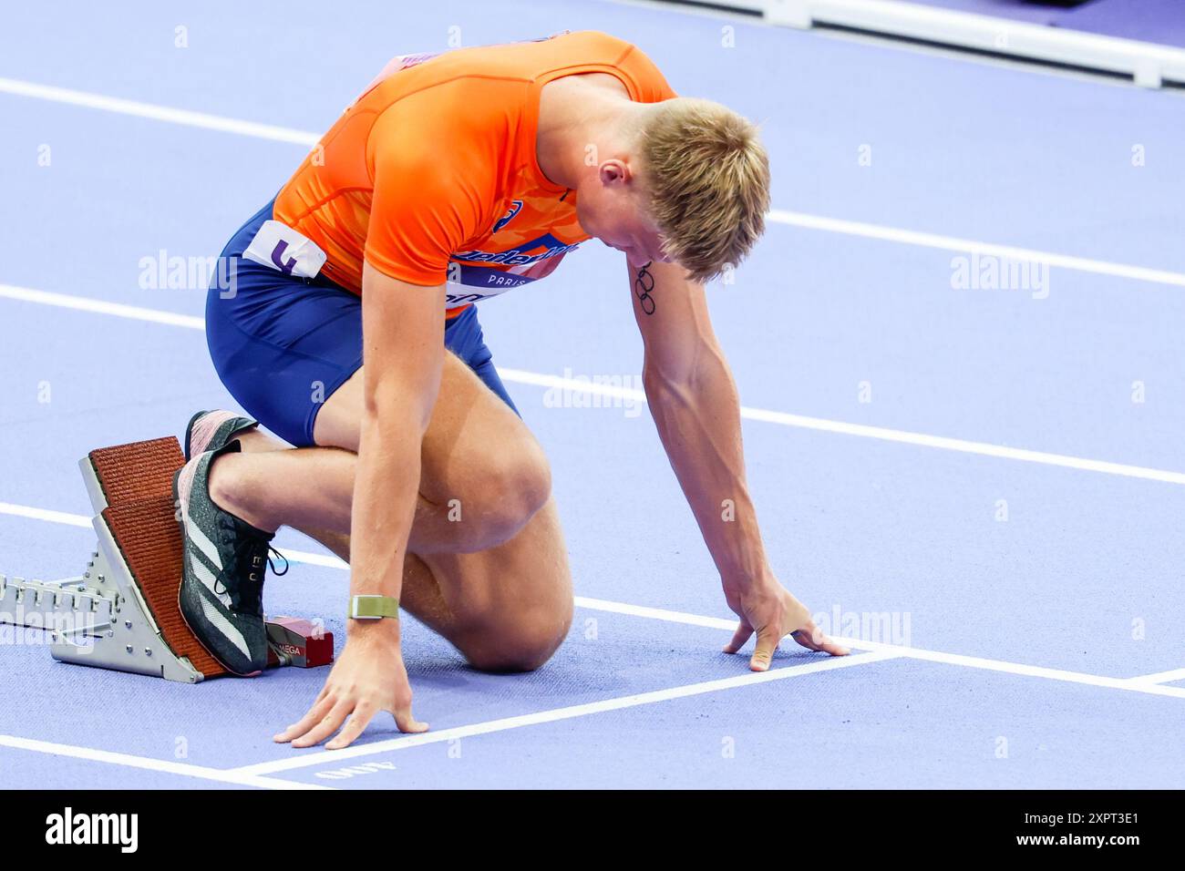 Nick Smidt of Netherlands competes during Men's 400m Hurdles Semi-Final ...