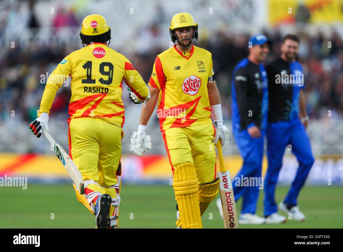 Joe Root and Rashid Khan of Trent Rockets during the The Hundred match ...
