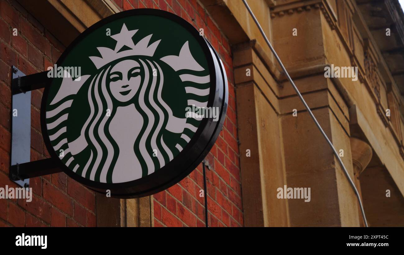 Shops in Winchester high street Stock Photo - Alamy