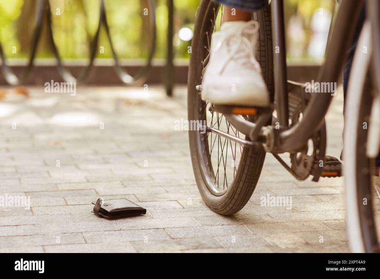 Money Lost. Unrecognizable Black Man Dropped His Wallet While Riding ...