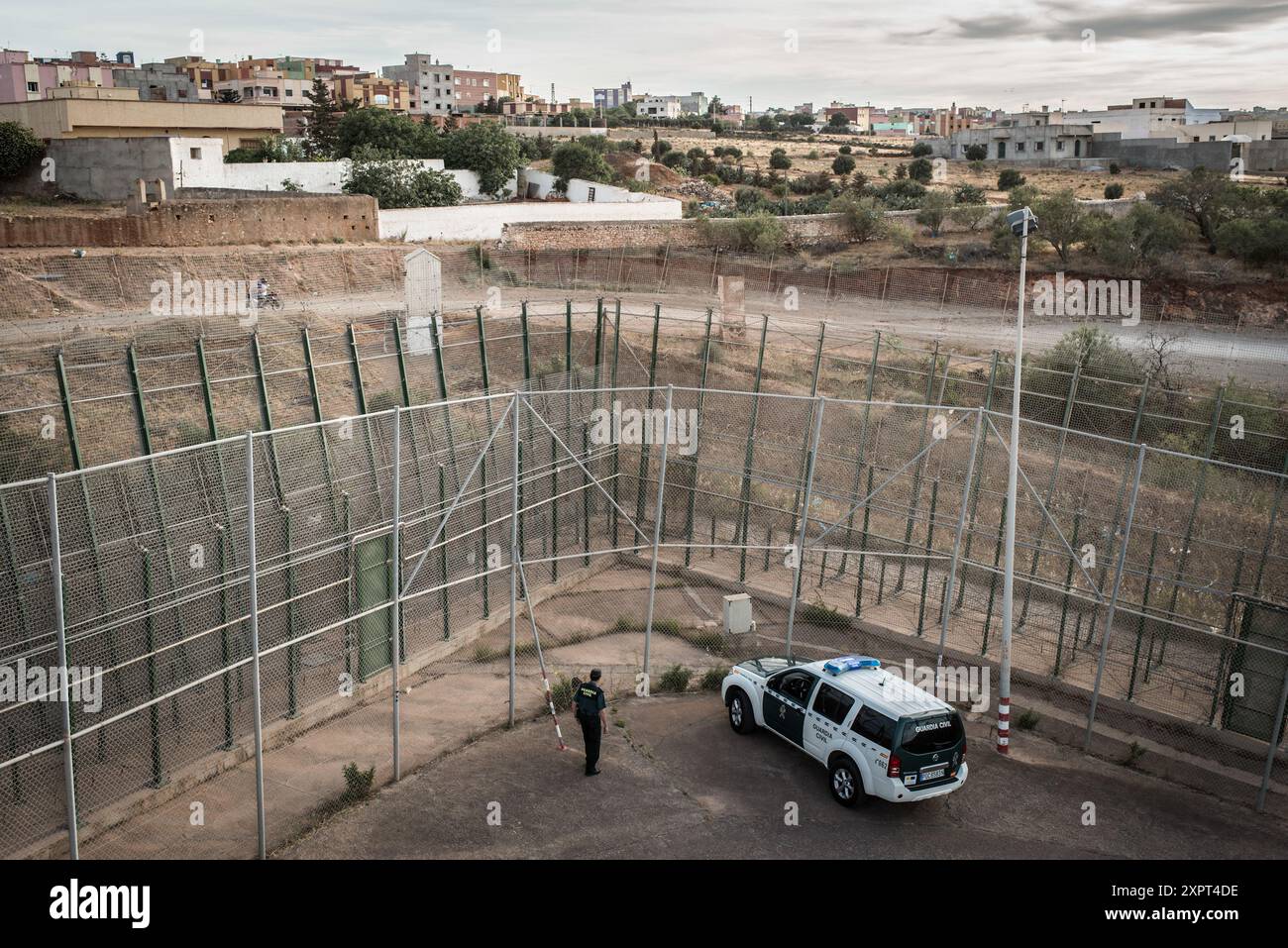 A high security border fence in Melilla, Spain's enclave in North ...