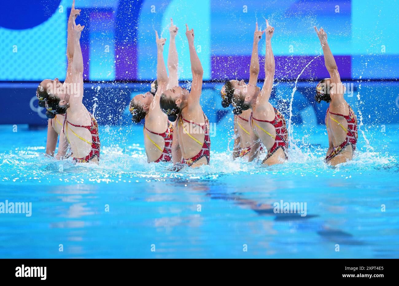 Saint Denis. 7th Aug, 2024. Team Canada compete during the team ...