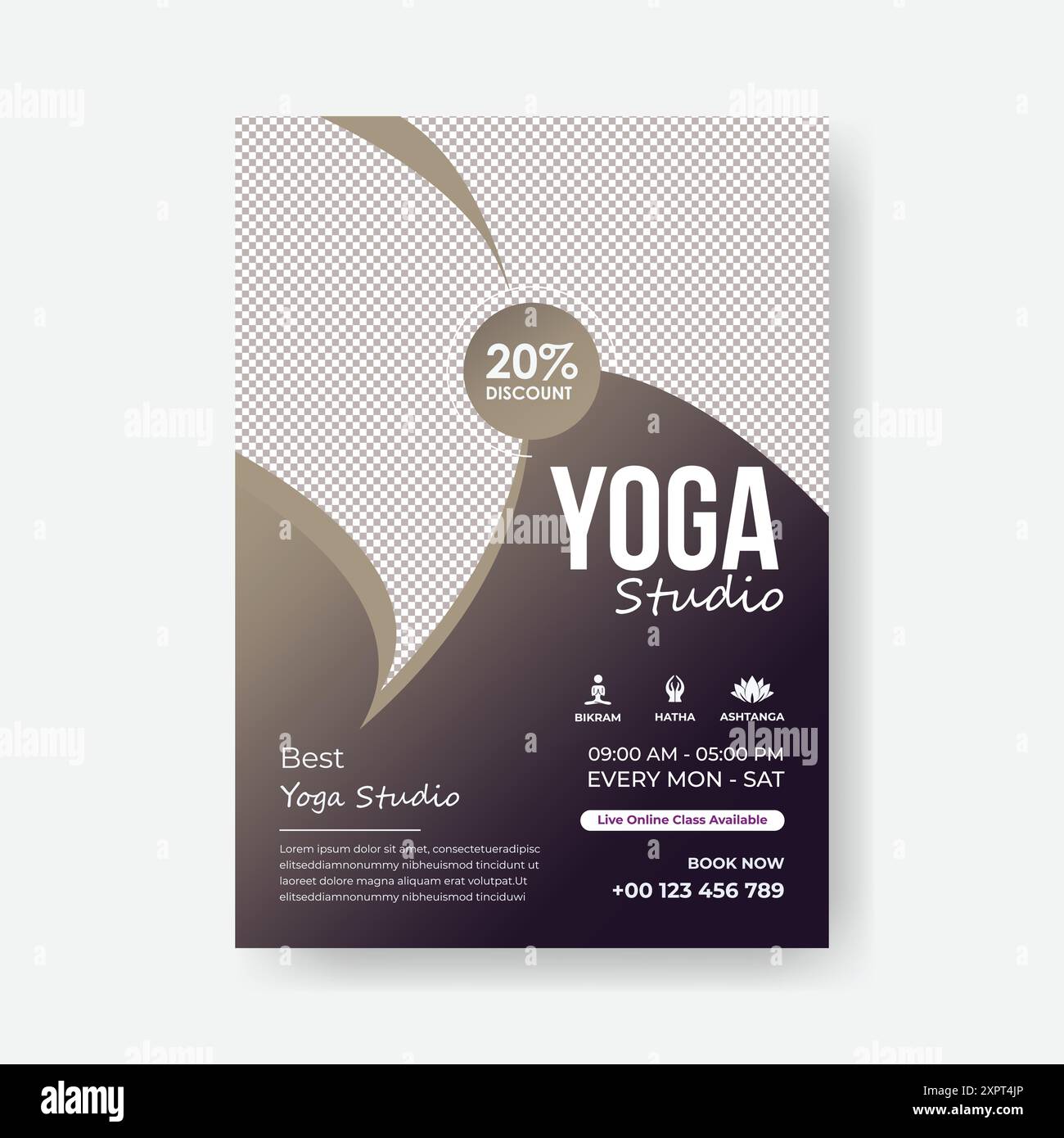 Yoga advert Stock Vector Images - Alamy