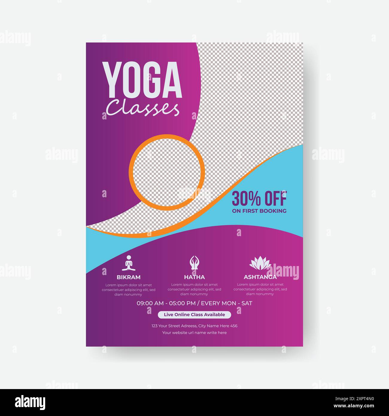 Yoga Studio a4 size vertical print Poster Flyer for Advertisements ...