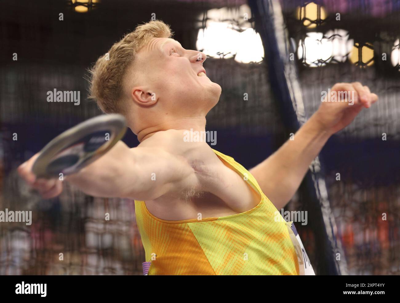 Paris, France. 7th Aug, 2024. Mykolas Alekna of Lithuania competes ...