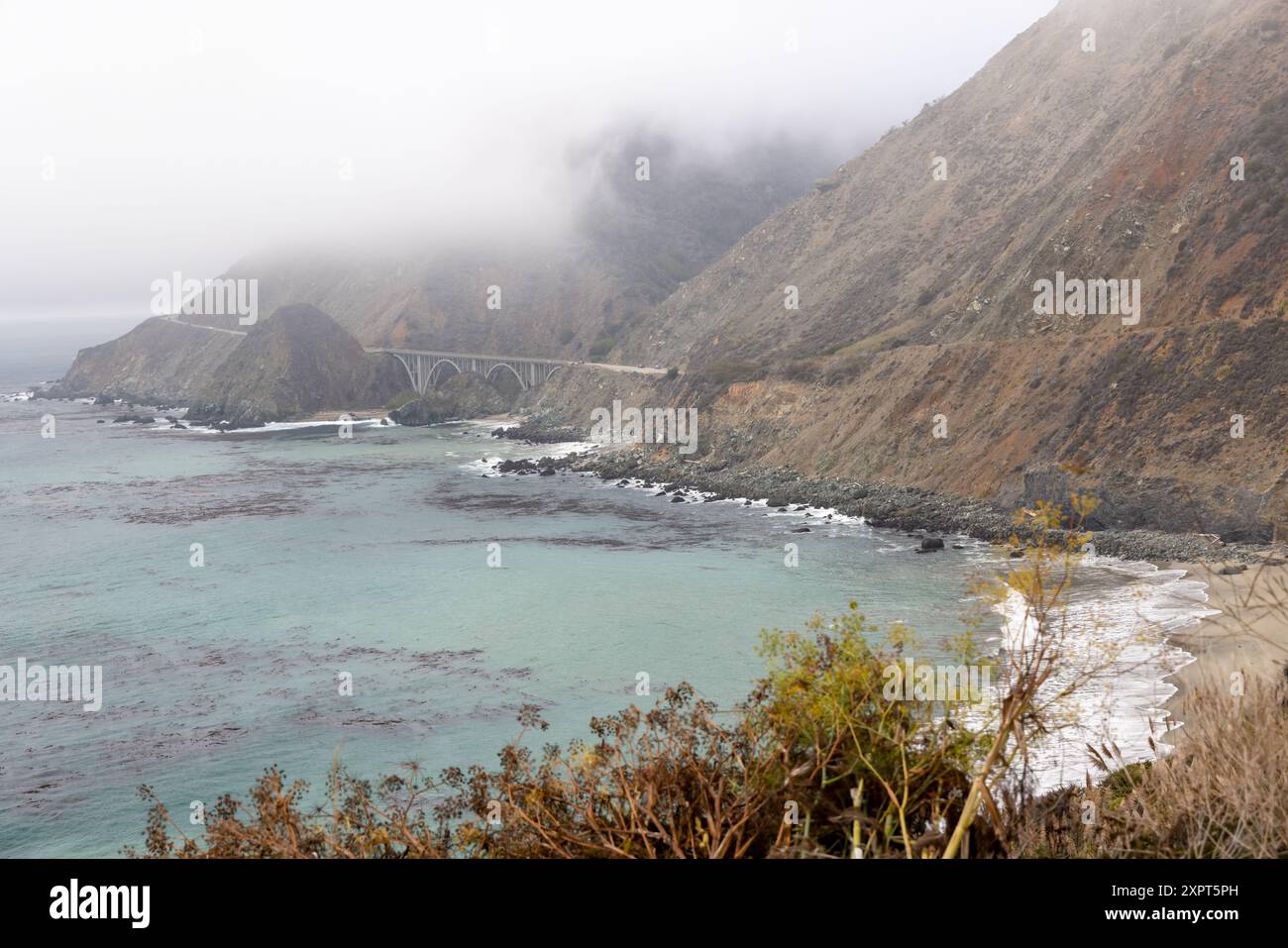 A captivating coastal landscape featuring the majestic ocean along the ...