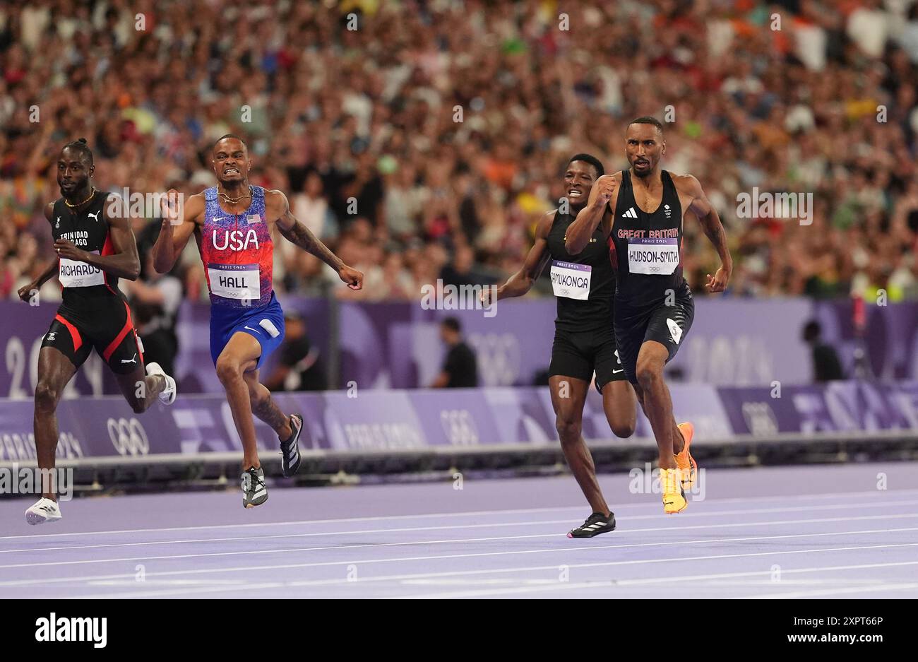 USA's Quincy Hall and Great Britain's Matthew Hudson-Smith during the ...