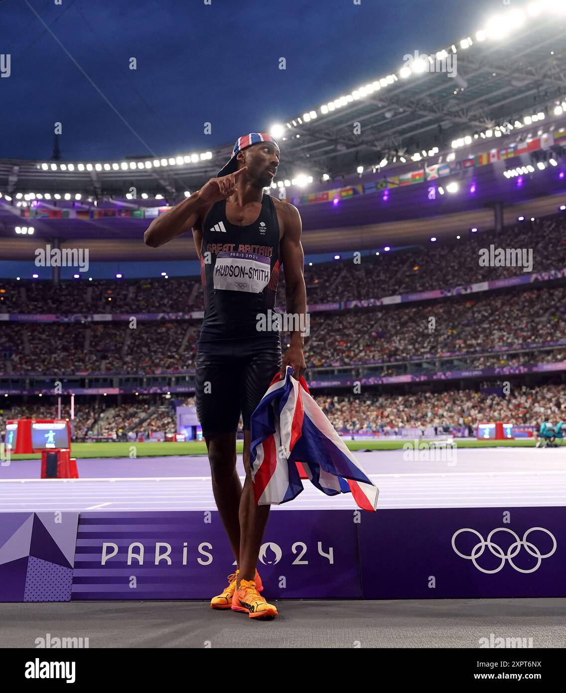 Great Britain's Matthew Hudson-Smith after winning silver in the Men's ...